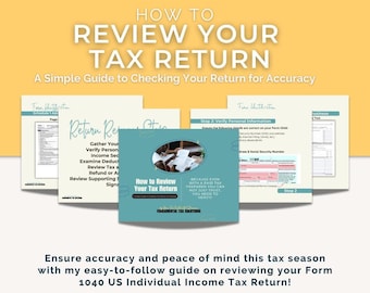 Tax Help HOW TO REVIEW Your Return, Comprehensive Guide Ebook, Hold ...