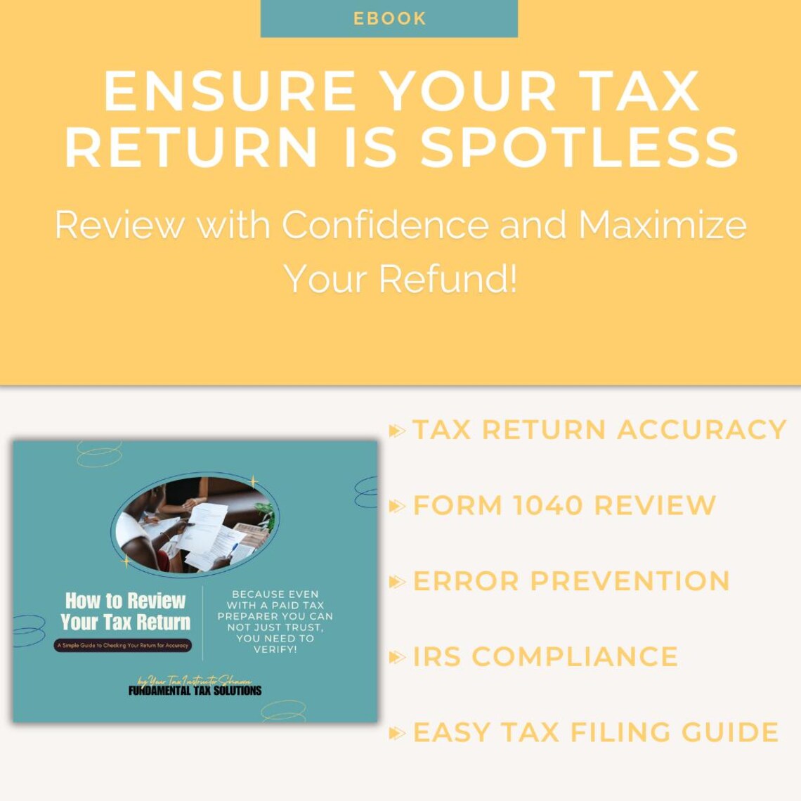 Tax Help HOW TO REVIEW Your Return, Comprehensive Guide Ebook, Hold ...