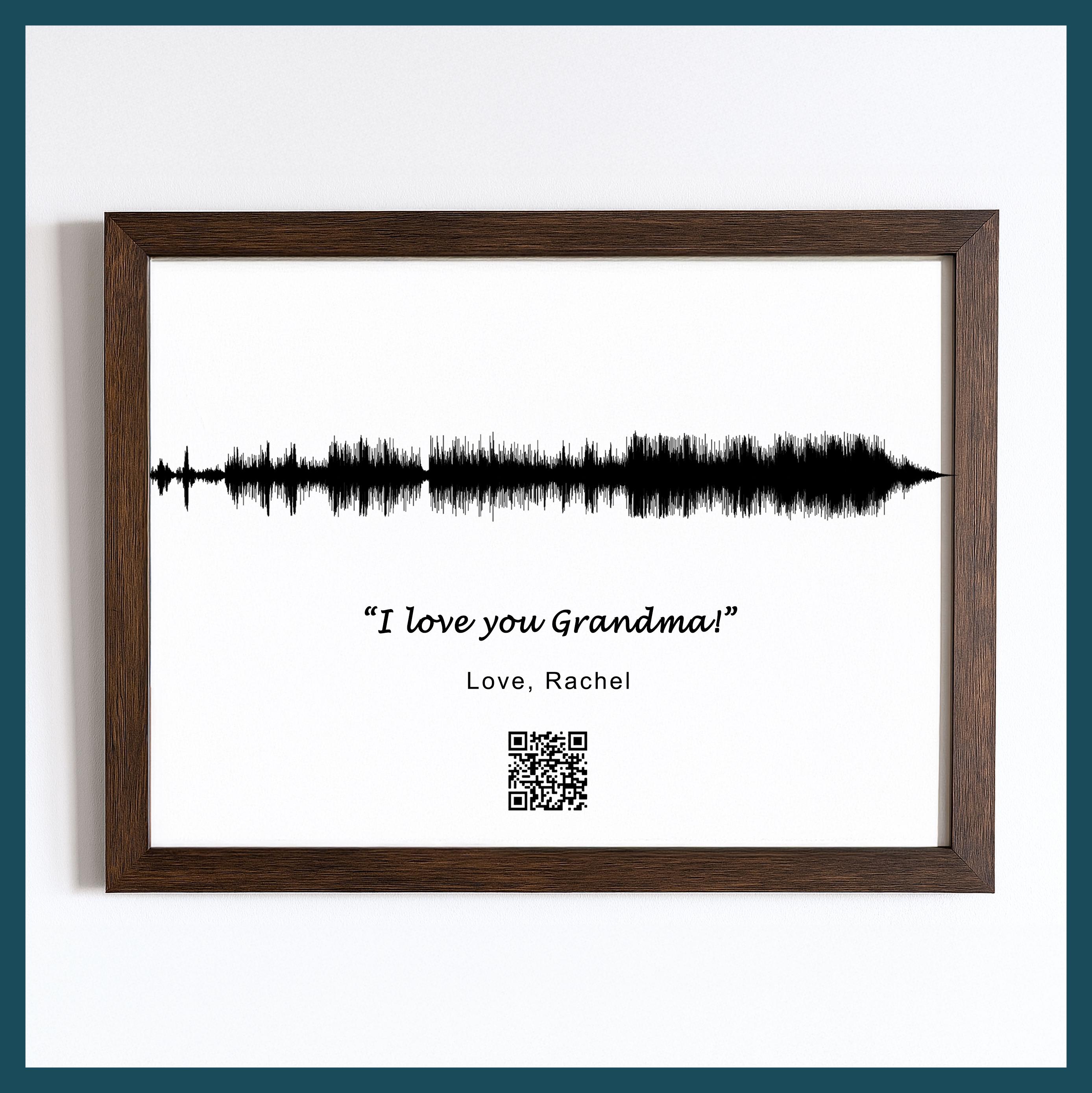 Memorial Soundwave Art With QR Code to Audio • Voice Recording Gift ...
