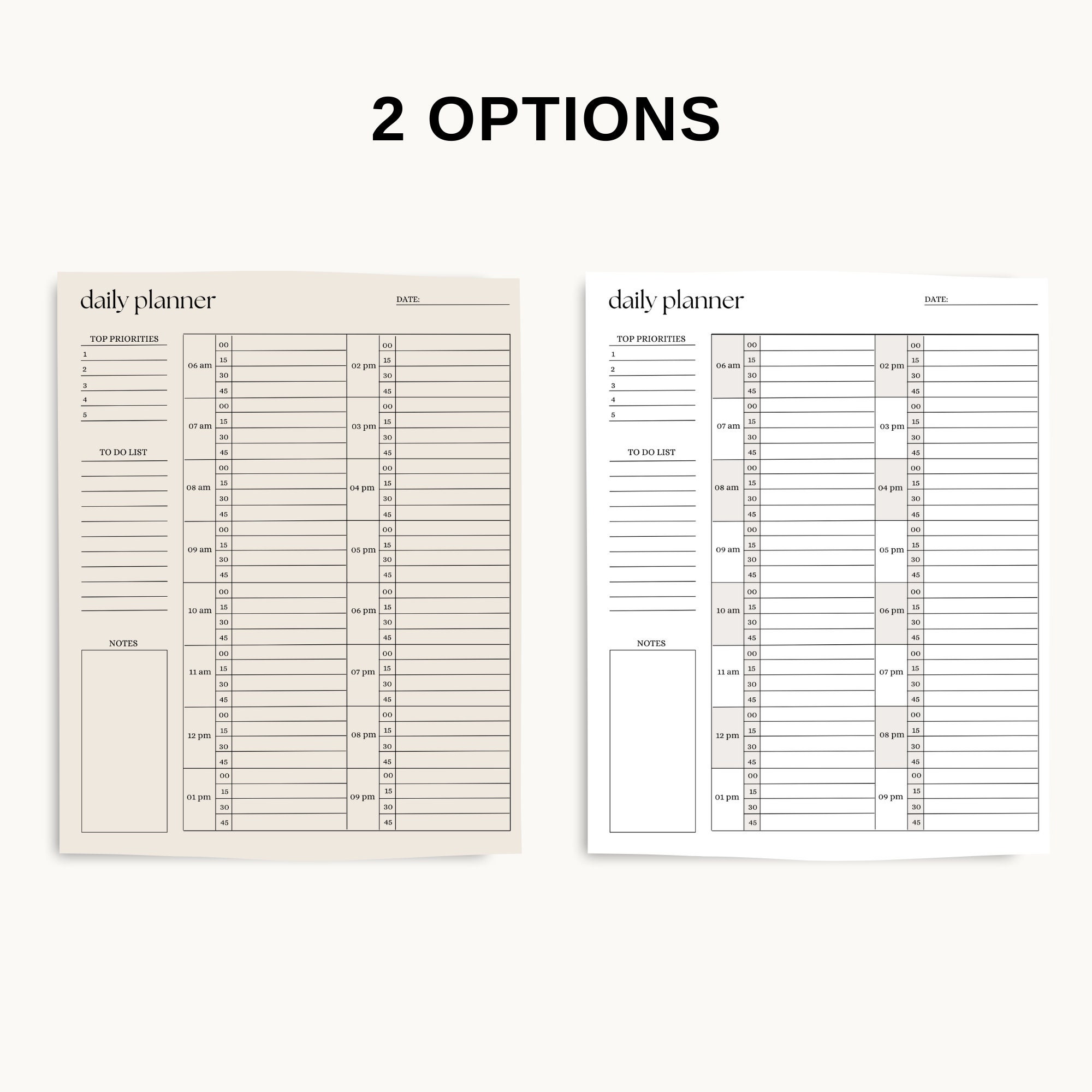 15 Minute Planner Editable Daily Tracker, Hourly, Time Block Template ...