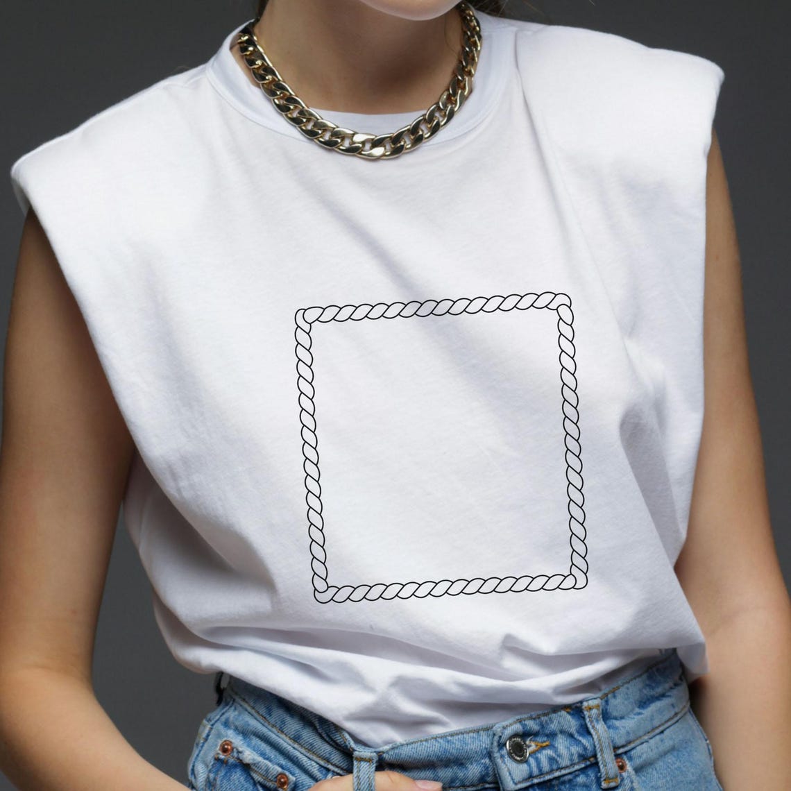 Lasso Svg, Rope Square Border Svg, Rope Square Frame Svg, Square ...