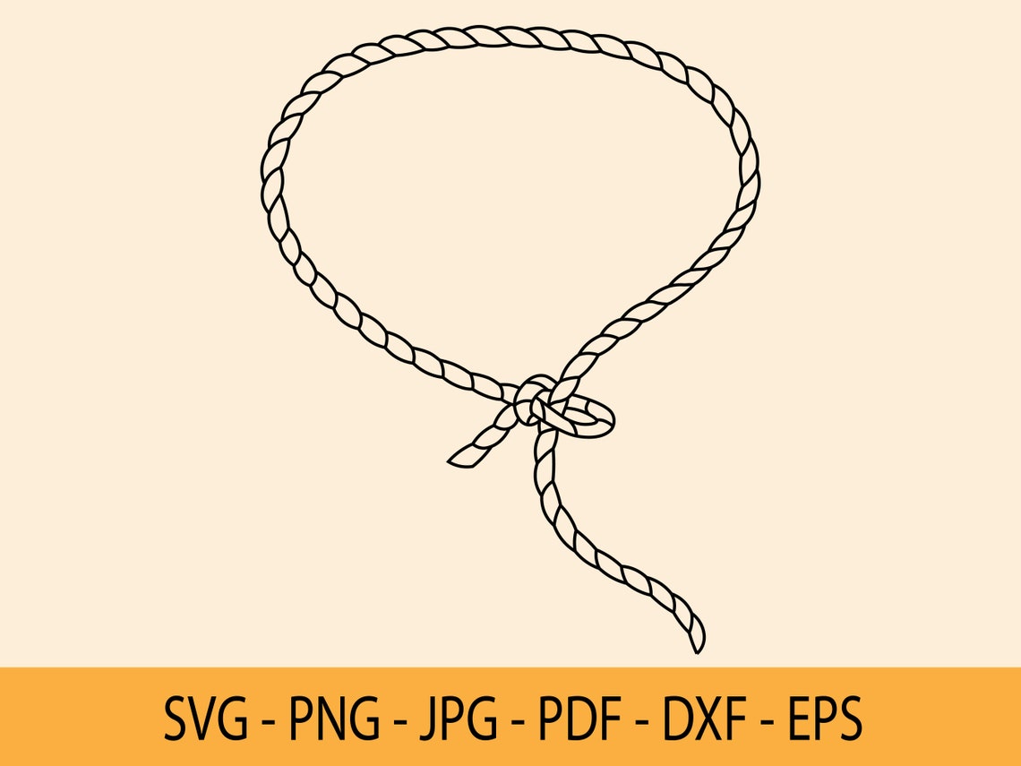 Lasso Svg, Round Lasso Rope Border Svg, Cowboy Rope Svg, Lasso Clipart ...