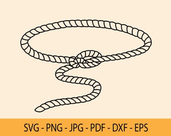 Lasso Svg, Rope Lasso Svg, Lasso Clipart, Cowboy Rope Svg , Cowboy ...