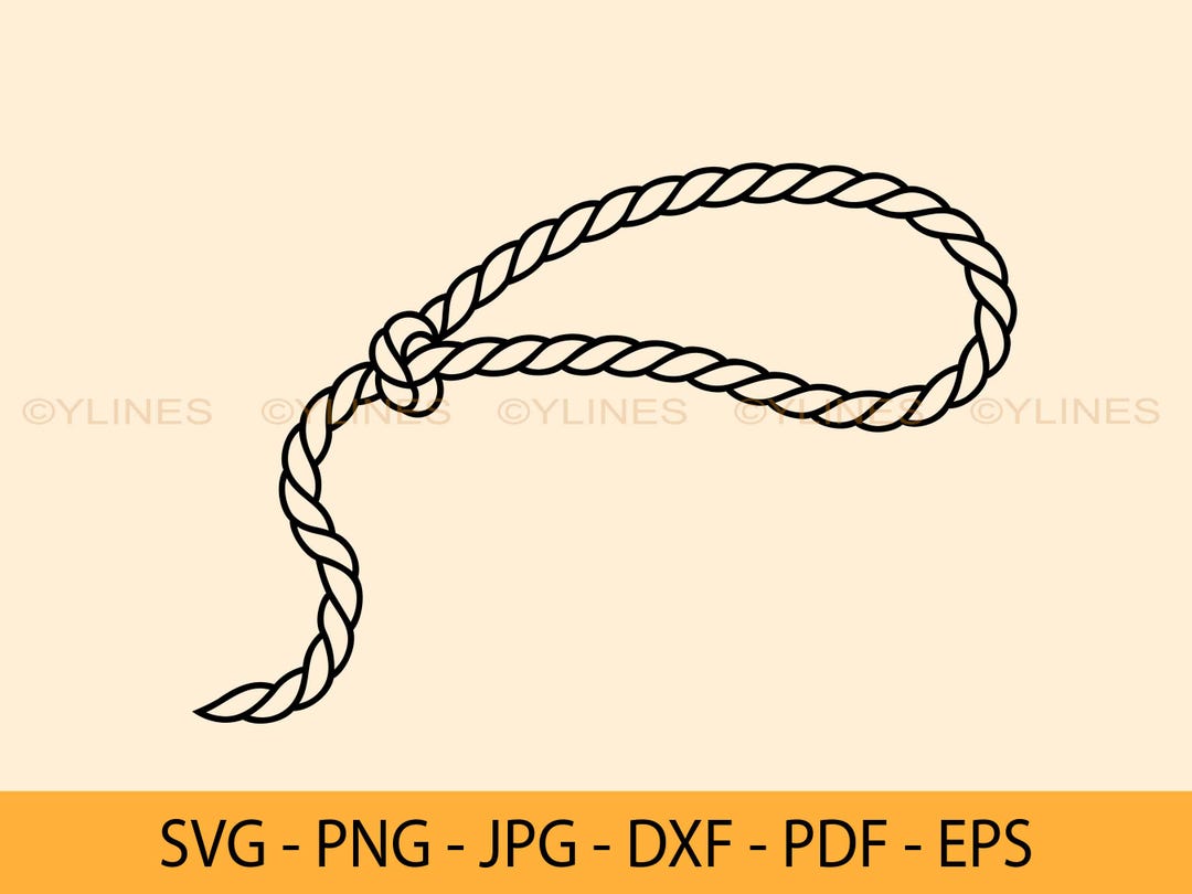 Lasso Svg, Oval Rope Lasso Svg, Lasso Clipart, Cowboy Rope Svg Png ...