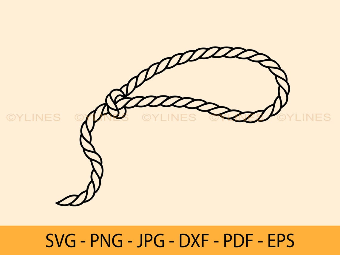 Lasso Svg, Oval Rope Lasso Svg, Lasso Clipart, Cowboy Rope Svg Png ...