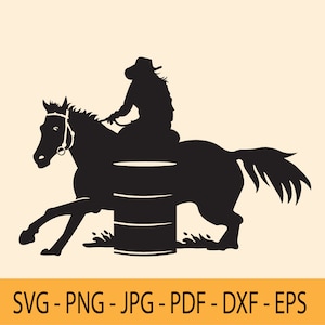 Barrel Racing Svg Png Jpg Pdf Dxf Eps Files, Barrel Racer Png Svg Cut ...