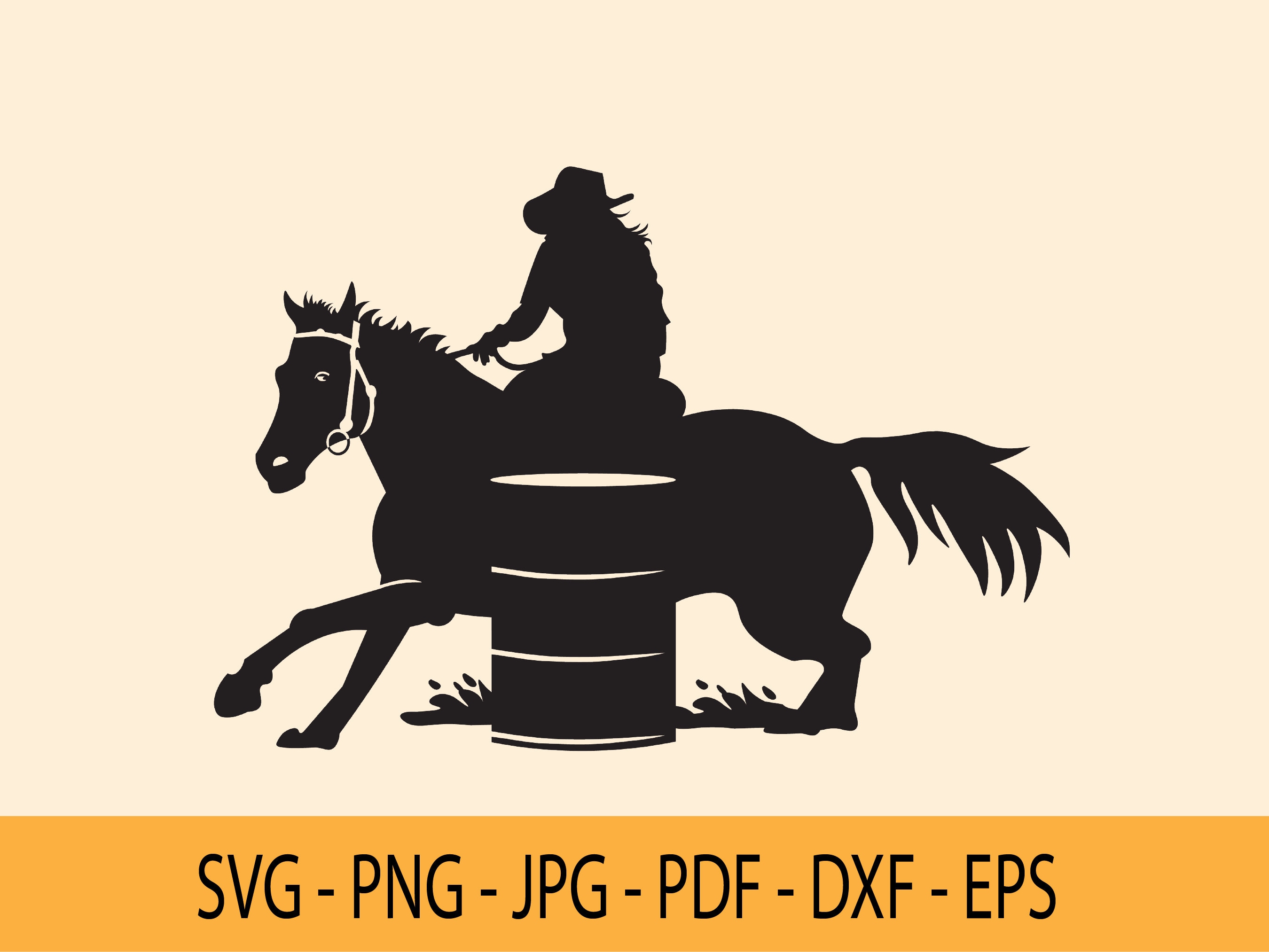 Barrel Racing Svg Png Jpg Pdf Dxf Eps Files, Barrel Racer Png Svg Cut ...