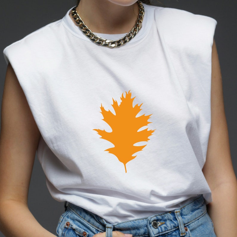 Yellow Oak Leaf Svg, Colorful Autumn Oak Leaf, Fall Yellow Orange Oak ...