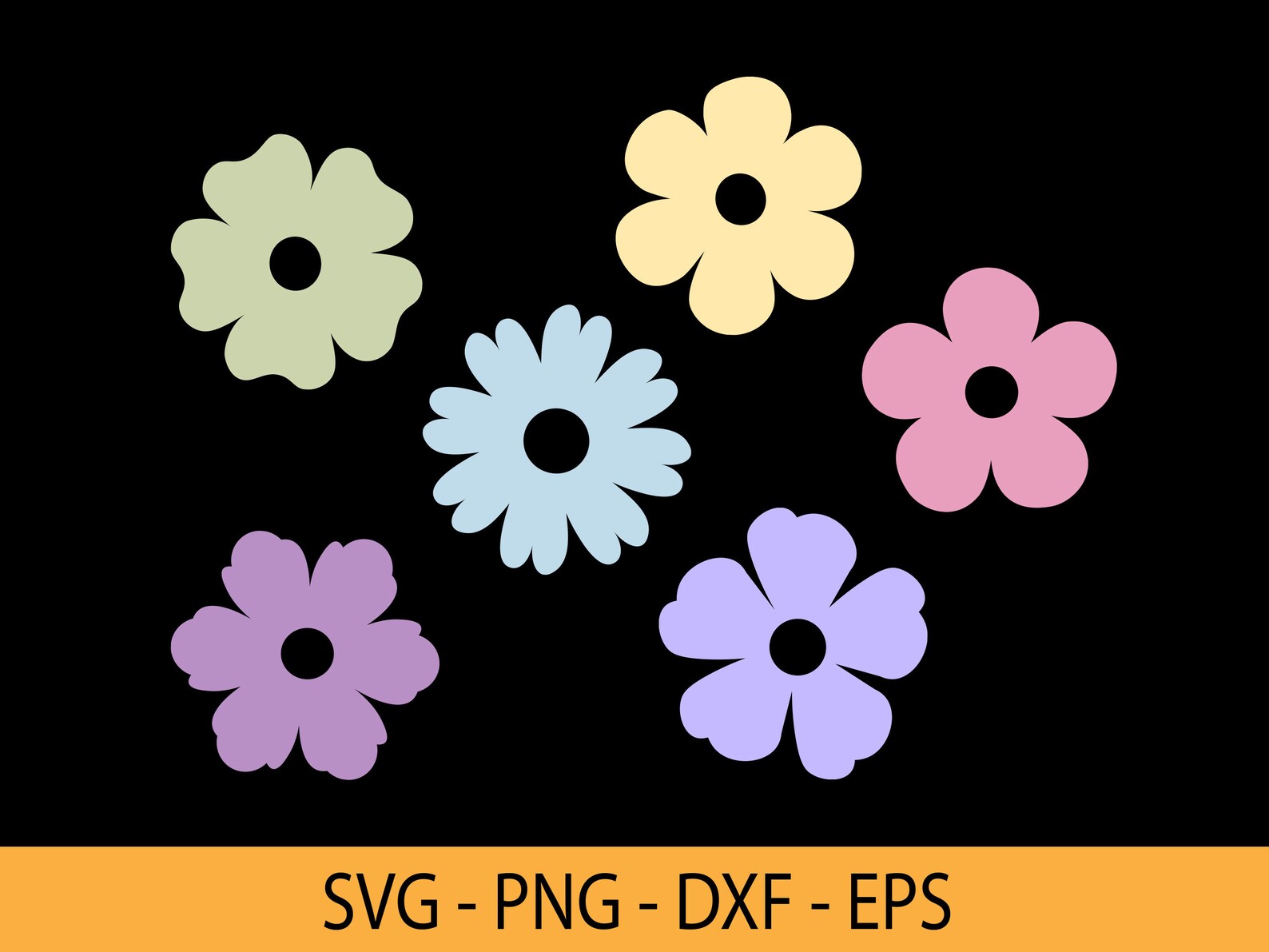 Pastel Flower Market Svg, Flower Svg Messy, Flower Bunch Svg, Floral ...