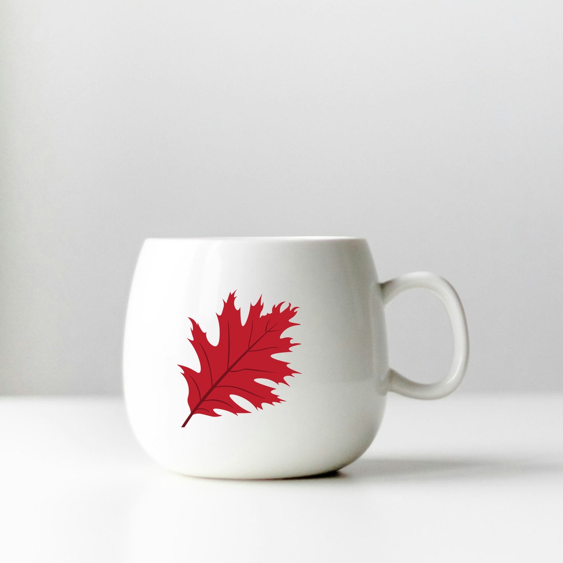 Red Oak Leaf Svg Png Dxf Eps Jpg Pdf, Autumn Fall Themed Png for ...