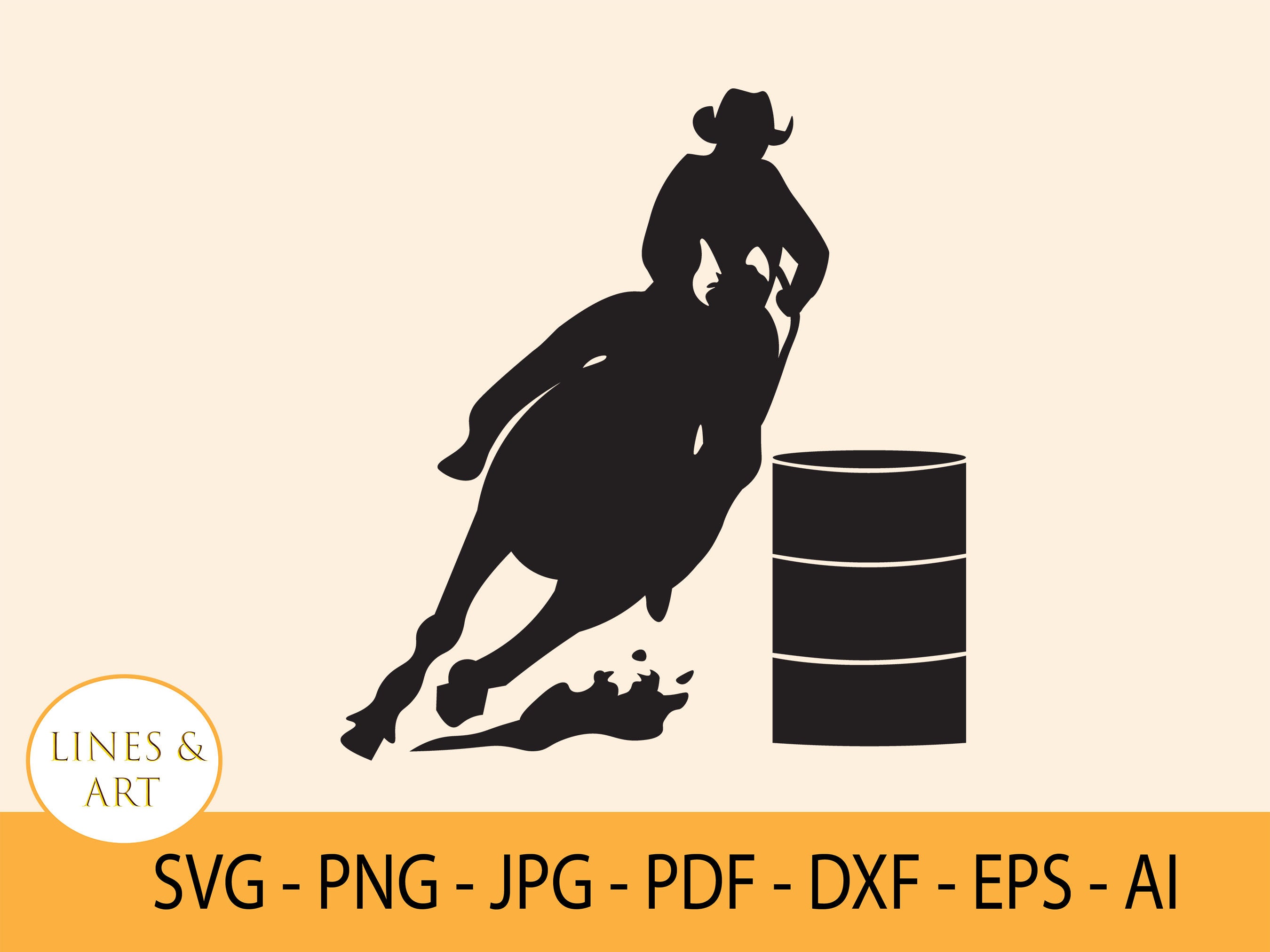 Barrel Racing Svg, Barrel Racing Png, Barrel Racer Svg Silhouette ...
