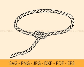 Lasso Svg, Rope Lasso Svg, Lasso Clipart, Cowboy Rope Svg , Cowboy ...