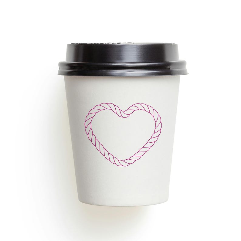 Lasso Svg, Heart Rope Svg, Pink Heart Rope Border, Pink Heart Rope ...