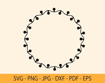 Christmas Light Circle Svg, Christmas Light Vector, Christmas Light ...