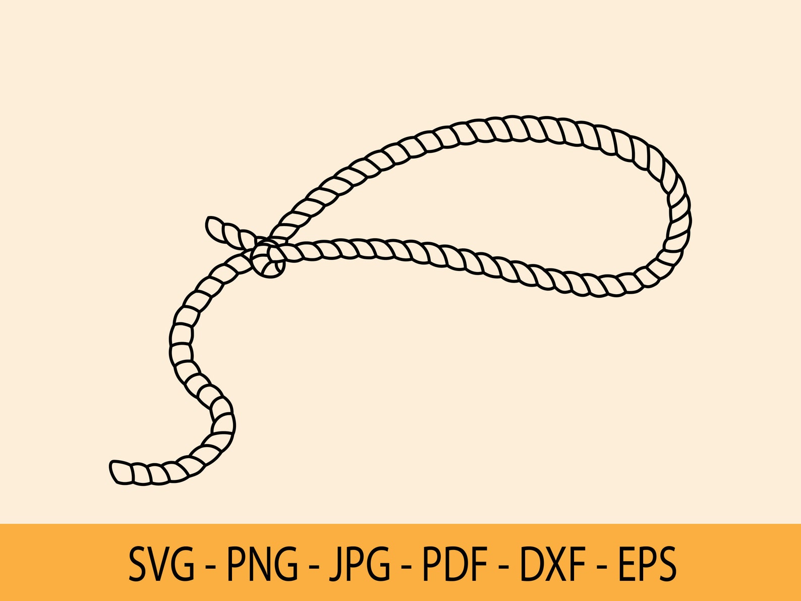 Lasso Svg, Oval Rope Lasso Svg, Lasso Clipart, Cowboy Rope Svg Png ...