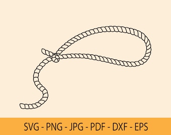 Lasso Svg, Rope Lasso Svg, Lasso Clipart, Cowboy Rope Svg , Cowboy ...
