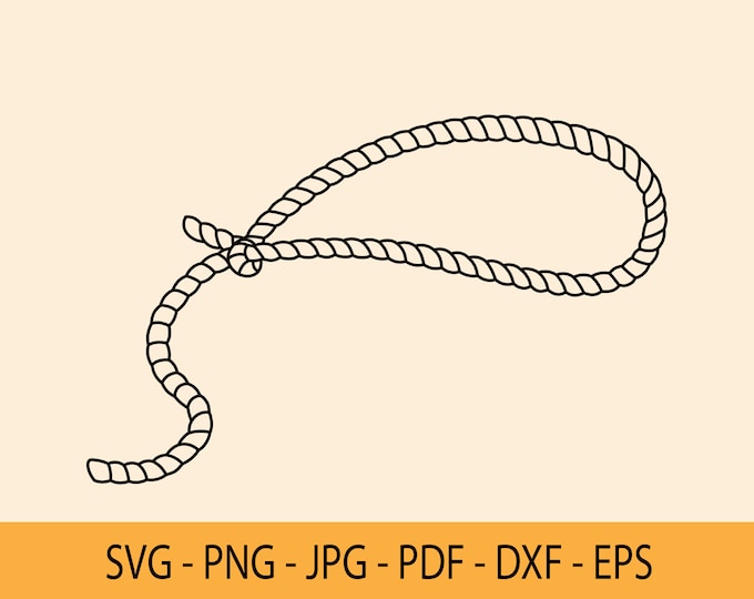 Lasso Rope Wreath Cuttable Design SVG PNG DXF & Eps Designs Cricut ...