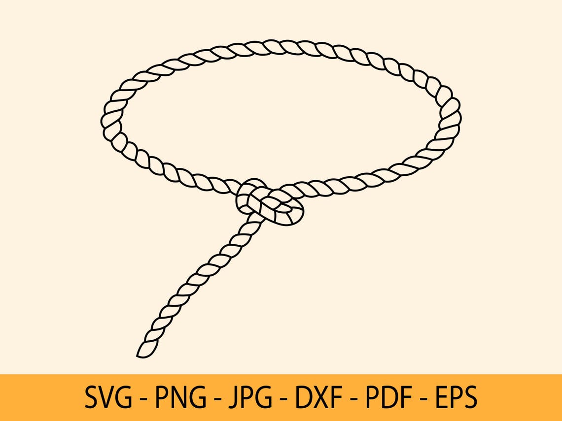 Lasso Svg, Rope Lasso Svg, Round Lasso Clipart, Cowboy Rope Svg, Cowboy ...