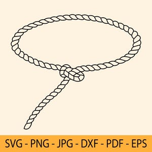 Lasso Svg, Rope Lasso Svg, Round Lasso Clipart, Cowboy Rope Svg, Cowboy ...