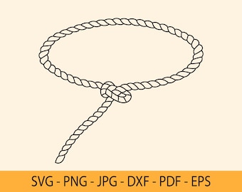 Lasso Svg, Rope Lasso Svg, Lasso Clipart, Cowboy Rope Svg , Cowboy ...