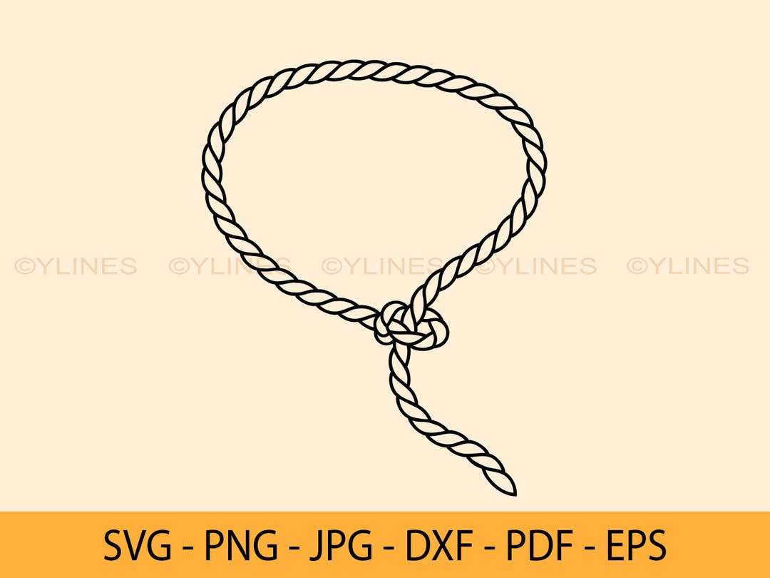 Lasso Svg, Round Lasso Rope Border Svg, Cowboy Rope Svg, Lasso Clipart ...