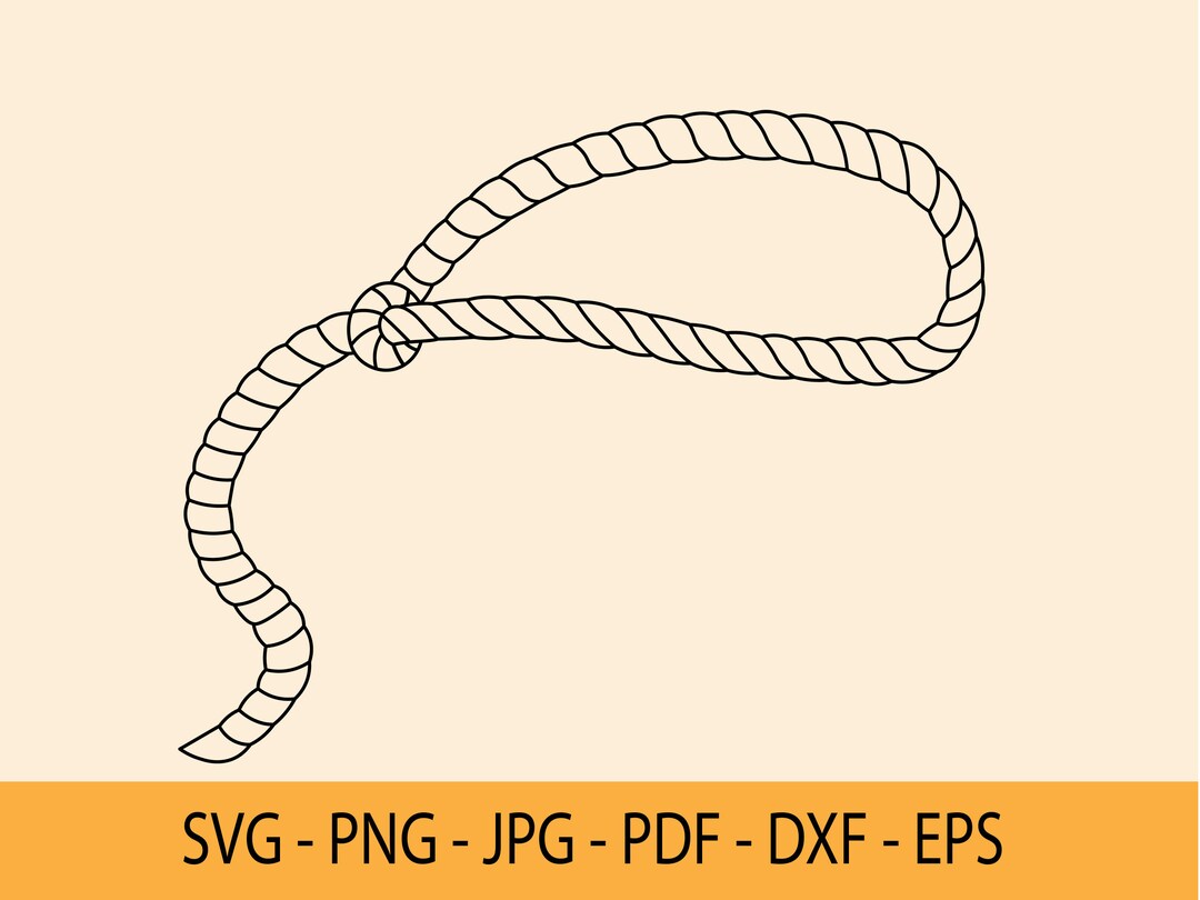 Lasso Svg, Oval Rope Lasso Svg, Lasso Clipart, Cowboy Rope Svg Png ...