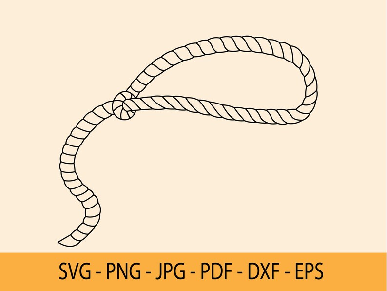 Lasso Svg, Oval Rope Lasso Svg, Lasso Clipart, Cowboy Rope Svg Png ...