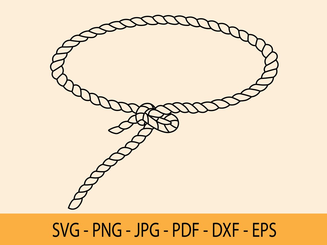 Lasso Svg, Rope Lasso Svg, Round Lasso Clipart, Cowboy Rope Svg, Cowboy ...