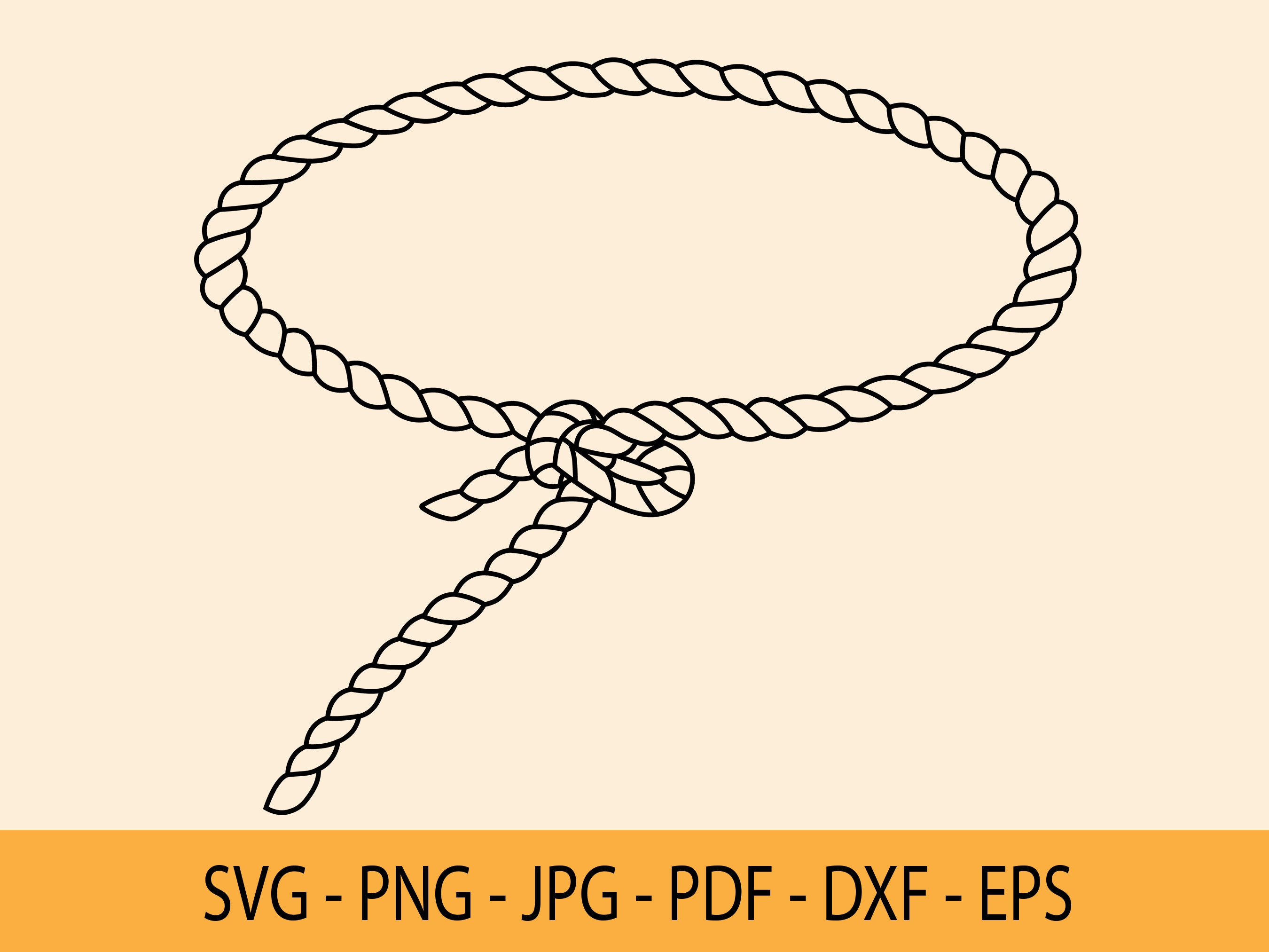 Lasso Svg, Rope Lasso Svg, Round Lasso Clipart, Cowboy Rope Svg, Cowboy ...
