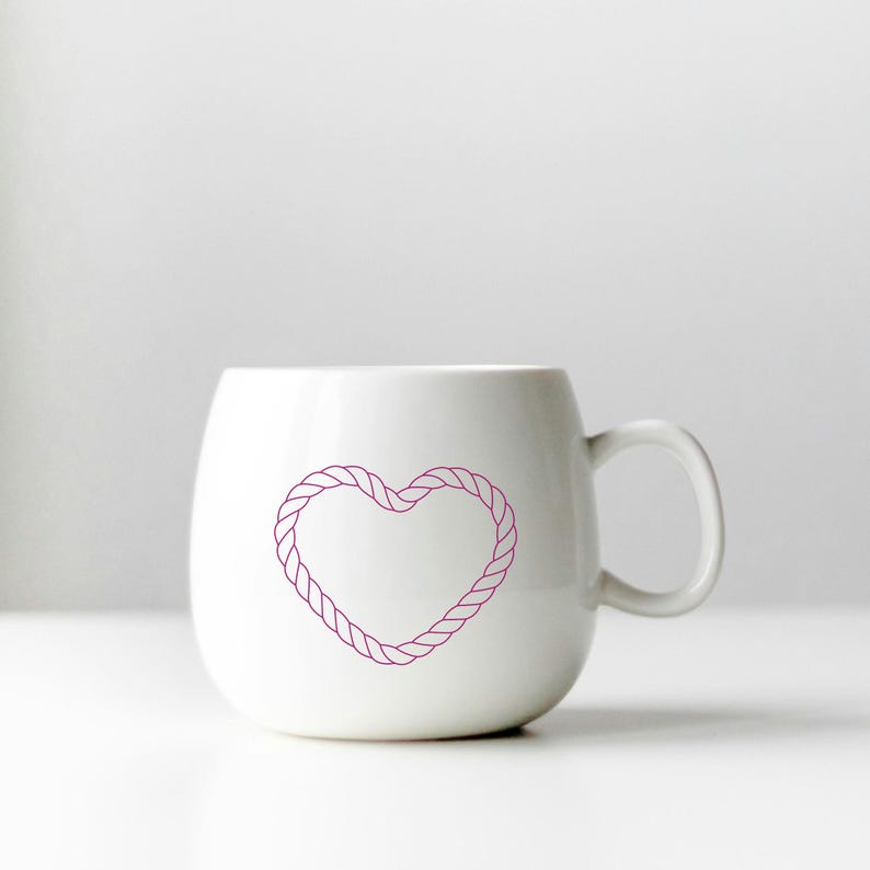 Lasso Svg, Heart Rope Svg, Pink Heart Rope Border, Pink Heart Rope ...