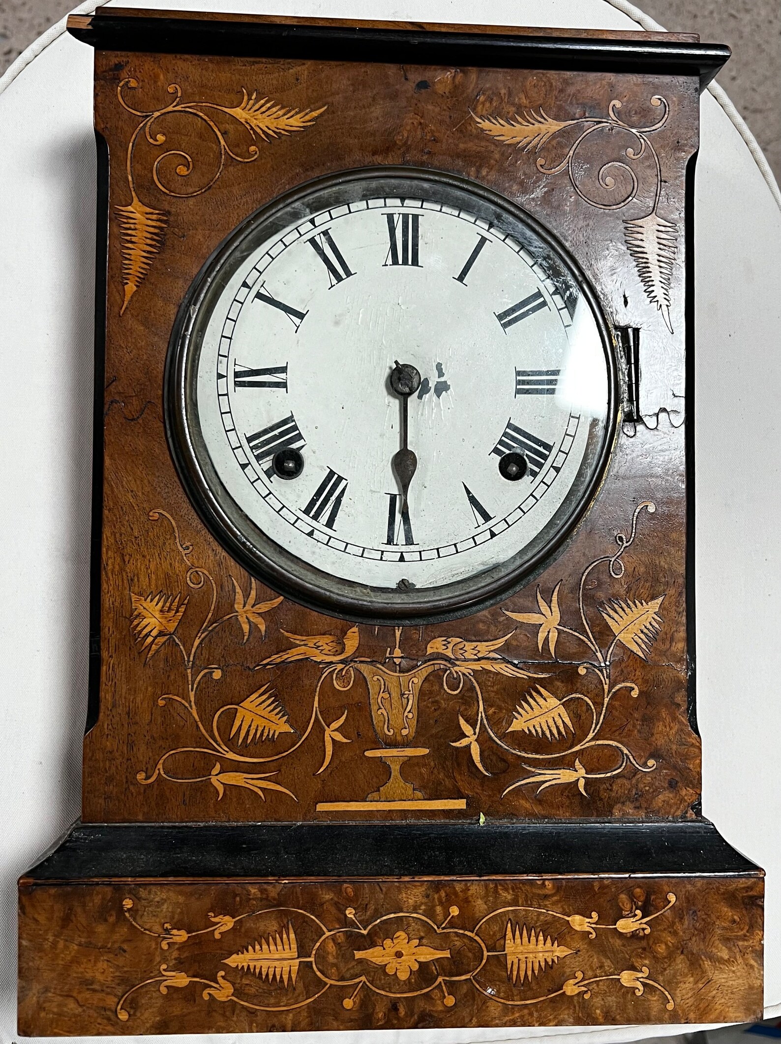 Antique Inlaid Clock - Etsy