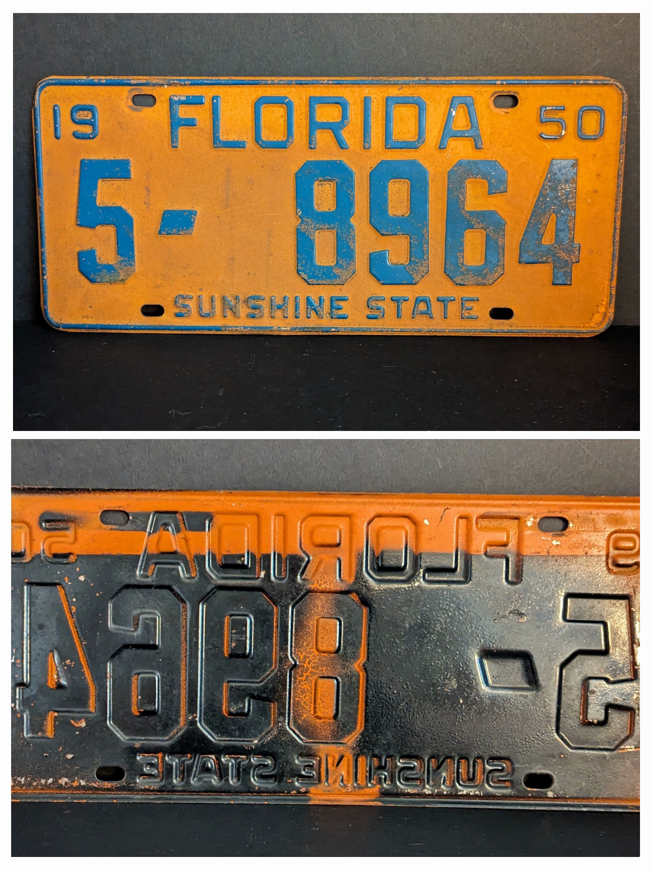 1950's/1960s Vintage Florida License Plates, Upcycled - Etsy