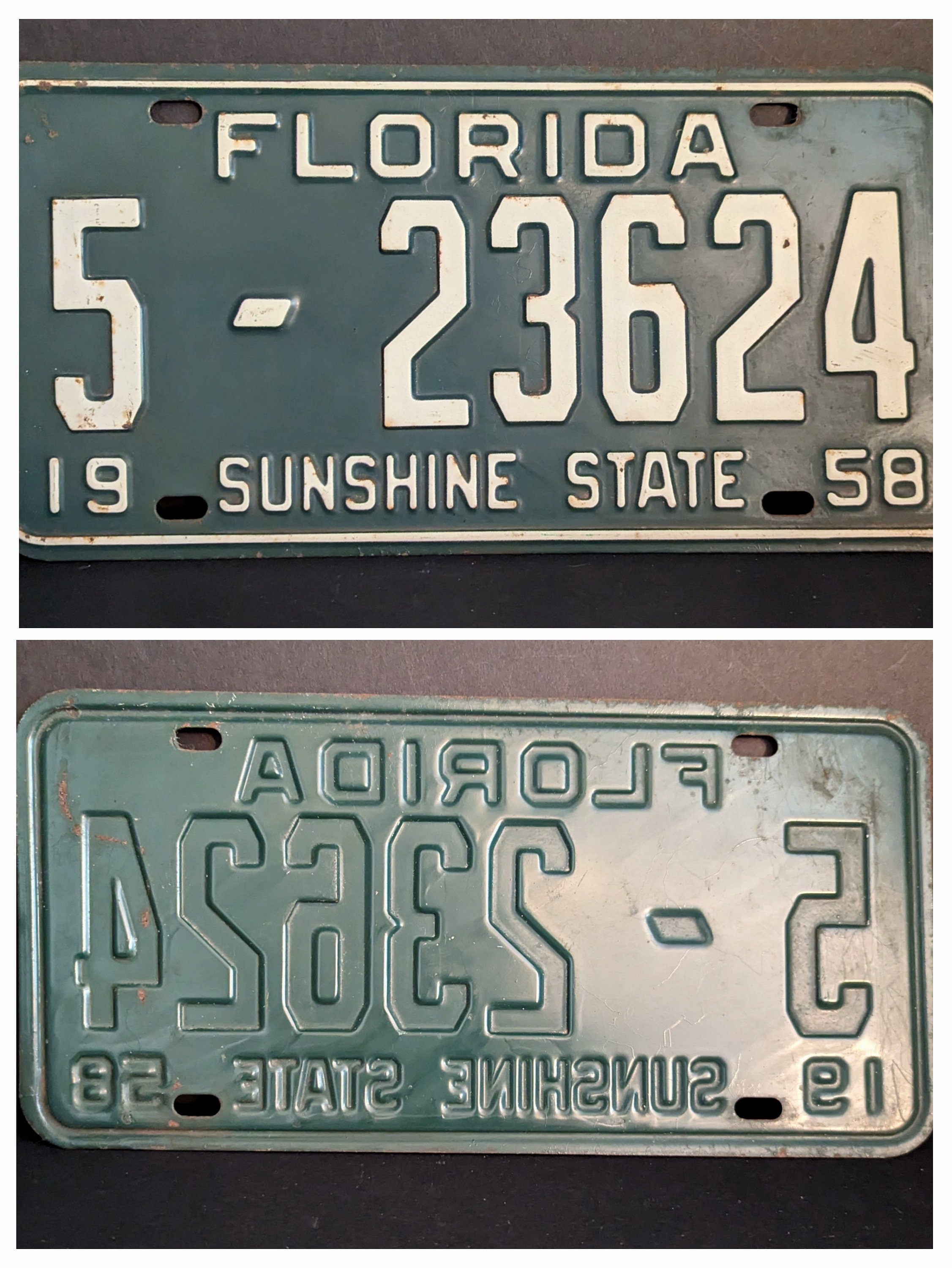 1950's/1960s Vintage Florida License Plates, Upcycled - Etsy