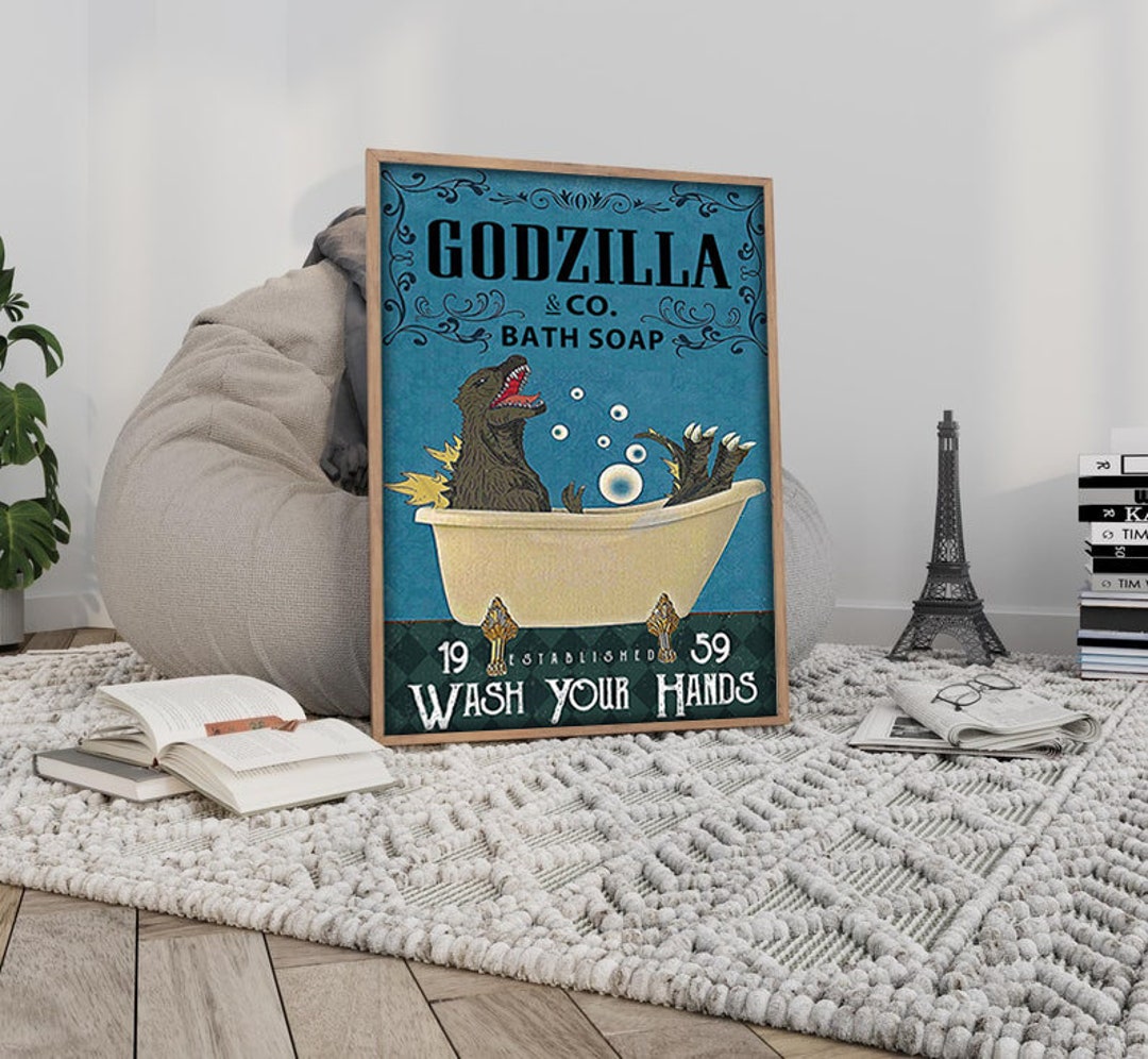 Godzilla Co Bath Soap Wash Your Hand Poster - Etsy