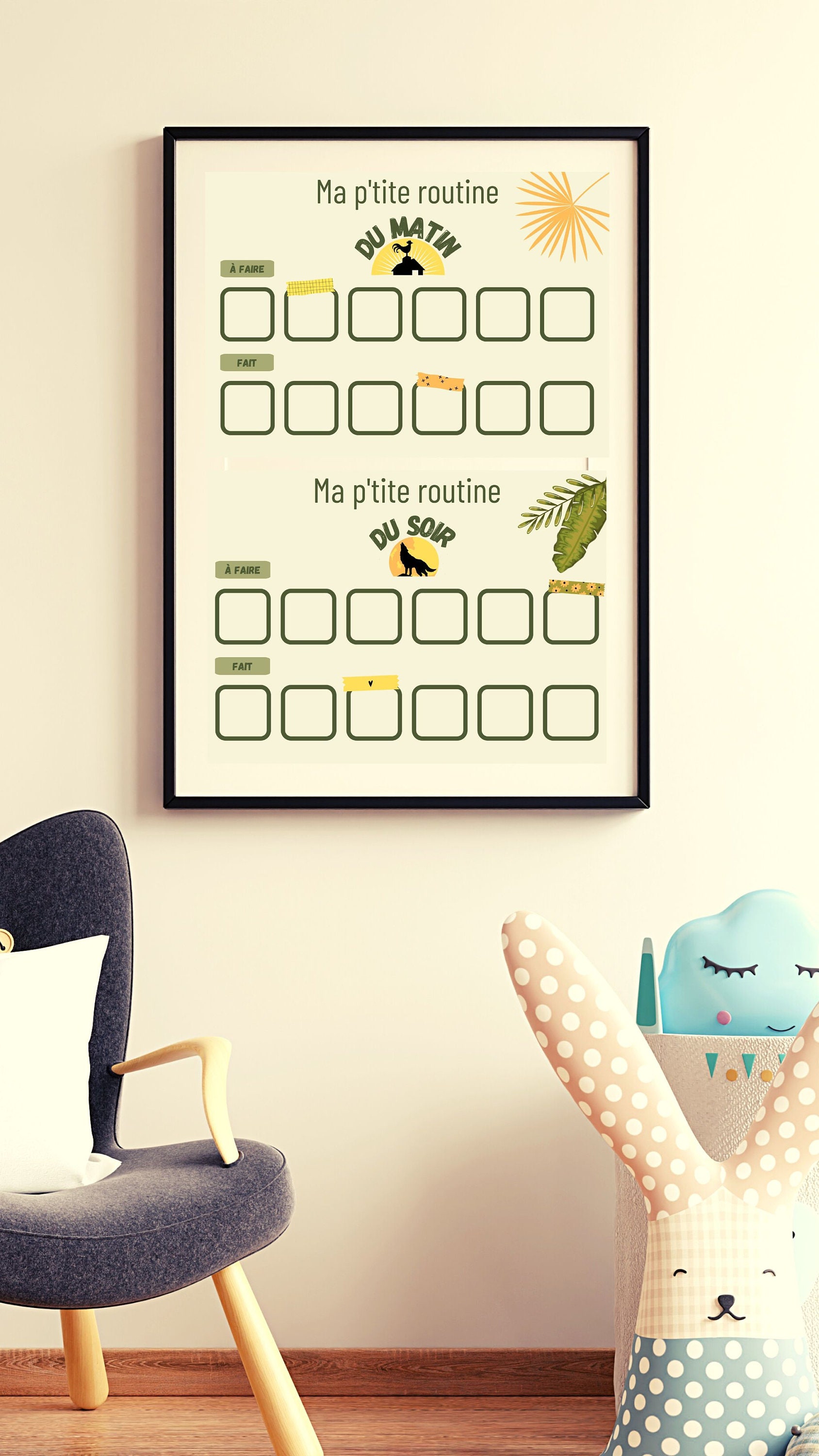 Printable Daily Routine Charts/mission Cards. Planner, Children's Diary ...