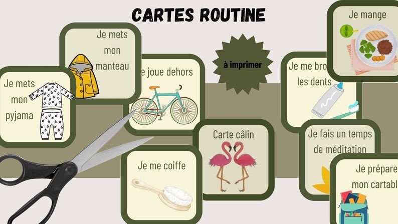 Printable Daily Routine Charts/mission Cards. Planner, Children's Diary ...