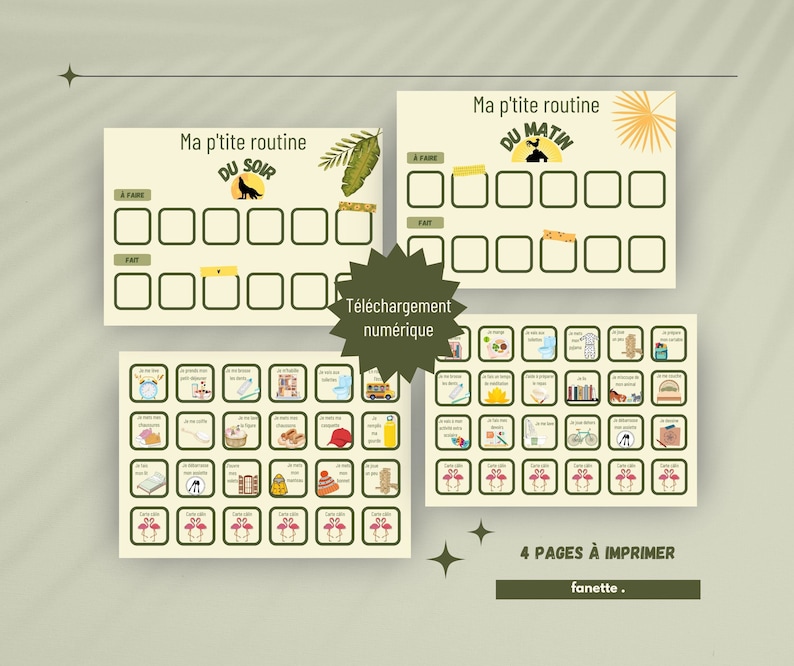 Tableaux De Routine Quotidienne/cartes Missions Imprimables. - Etsy