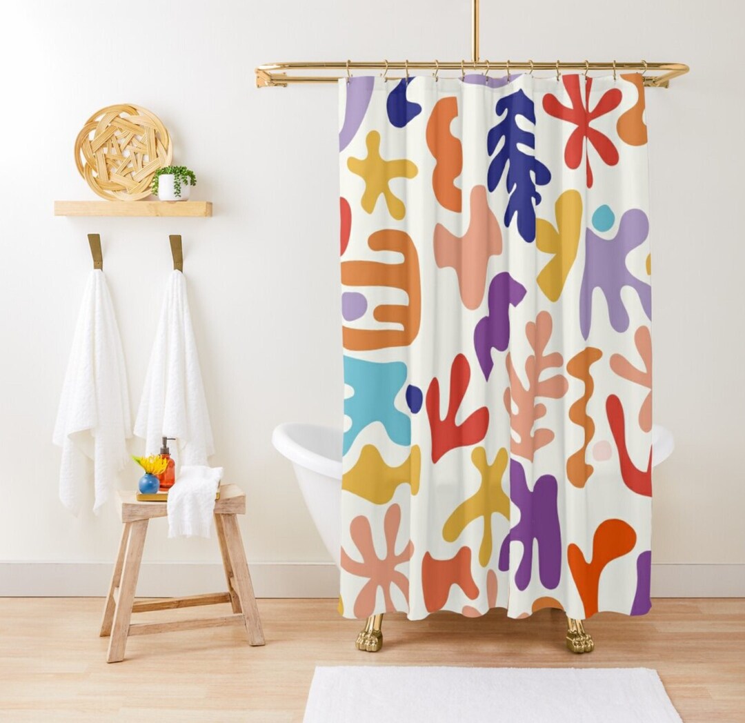 Henri Matisse Shower Curtain Boho Mid-century Abstract Colorful Shower ...