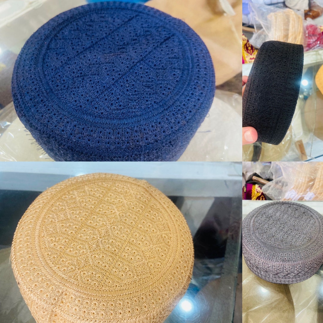 4 Pieces Muslims Prayer Kufi Hat, Kufi Hat, Kufi Cap, Kufi Handmade ...