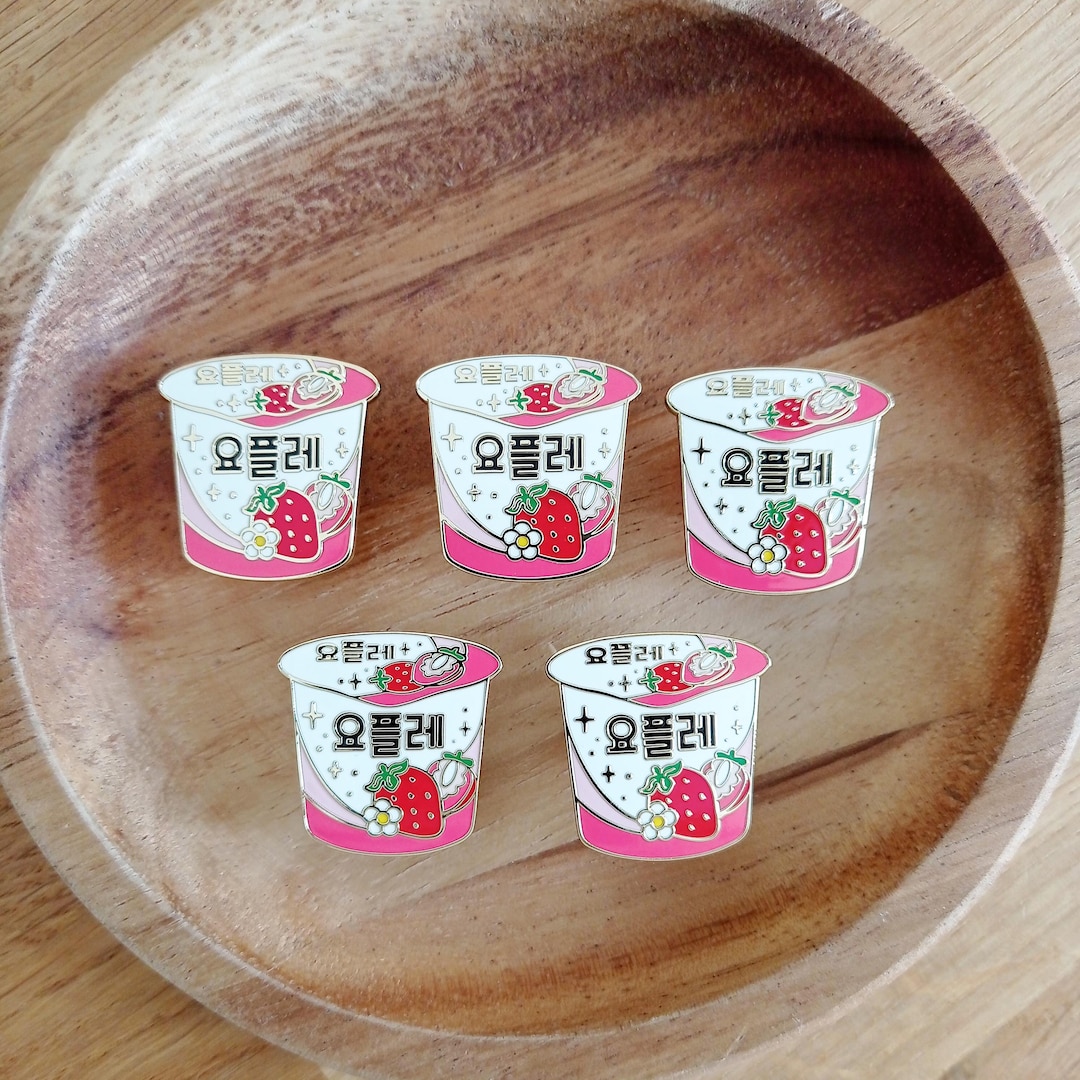 Korean Yogurt Enamel Pin: Yoplait Inspired K-style Collectible - Etsy