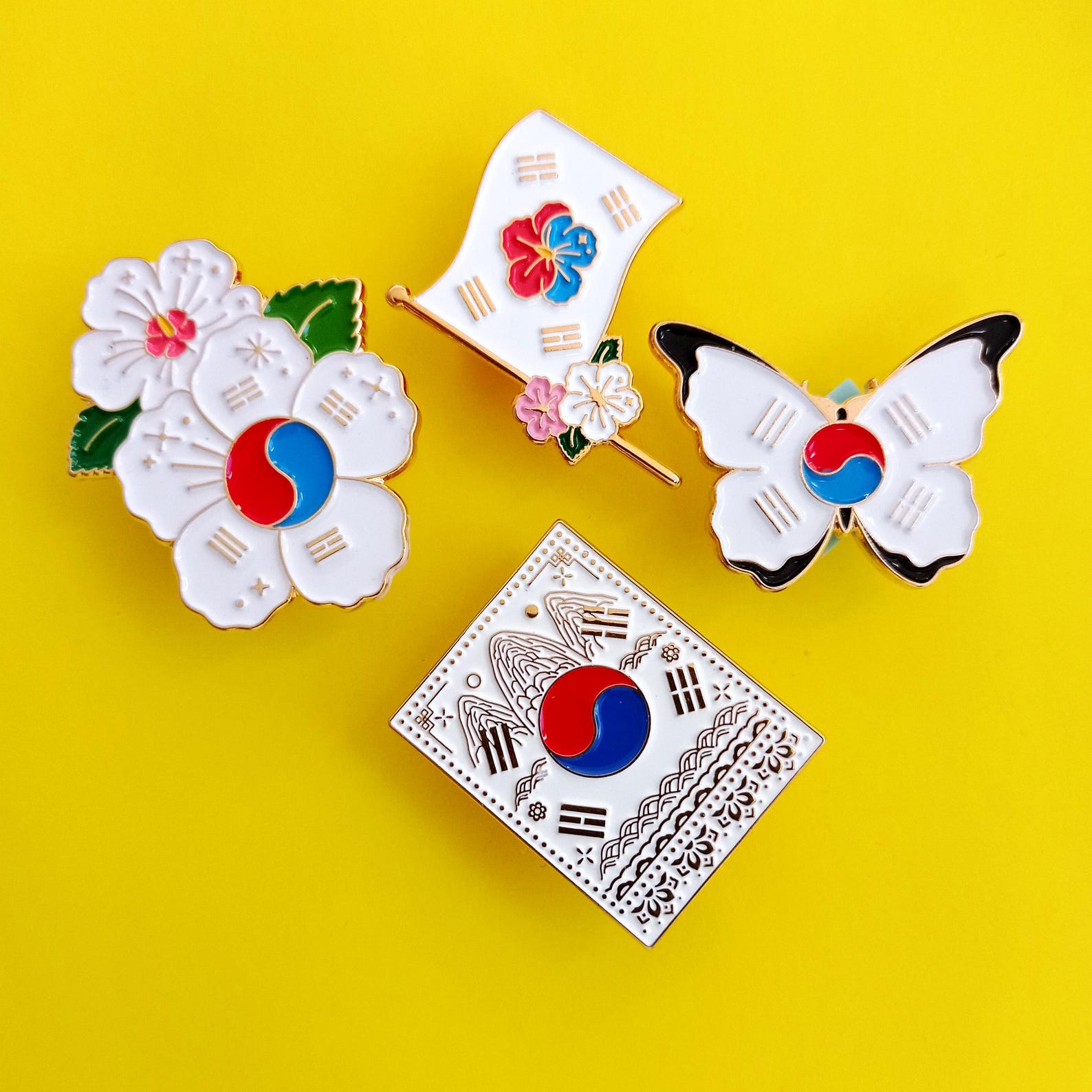 Taegeukgi Enamel Pin: Korean Flag Lapel Badge, K-drama Gift - Etsy