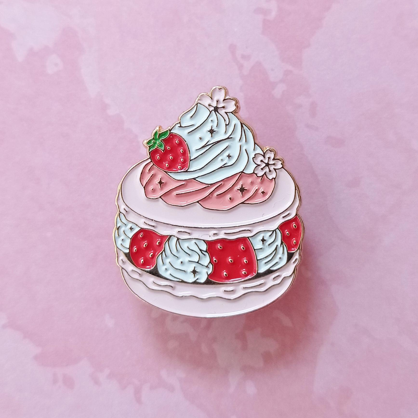 Korean Dessert Enamel Pin: Strawberry Milk, Macaron, Yogurt Tart - Etsy