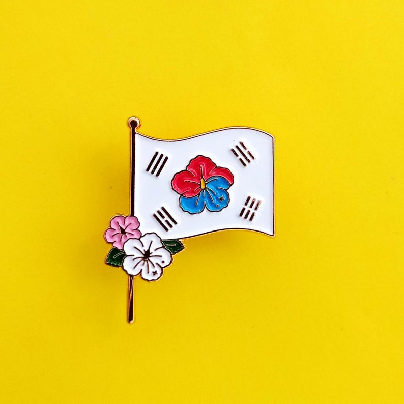 Taegeukgi Enamel Pin: Korean Flag Lapel Badge, K-drama Gift - Etsy