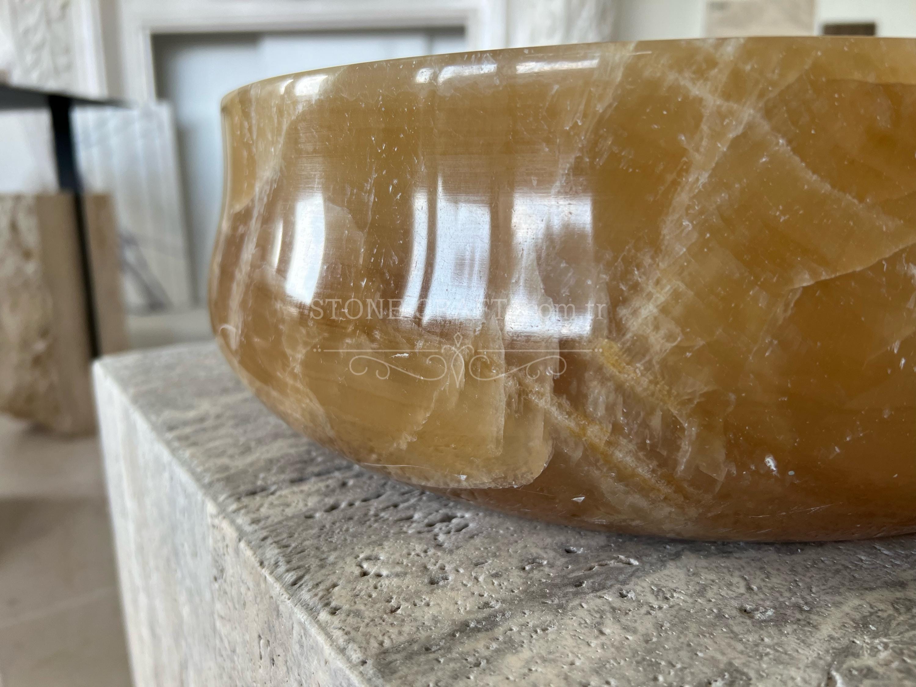 Onyx Sink - Modern Onyx Sink - Marble Sink - Onyx Circular Sink - Red Onyx Sink - Vein Cut Onyx ...