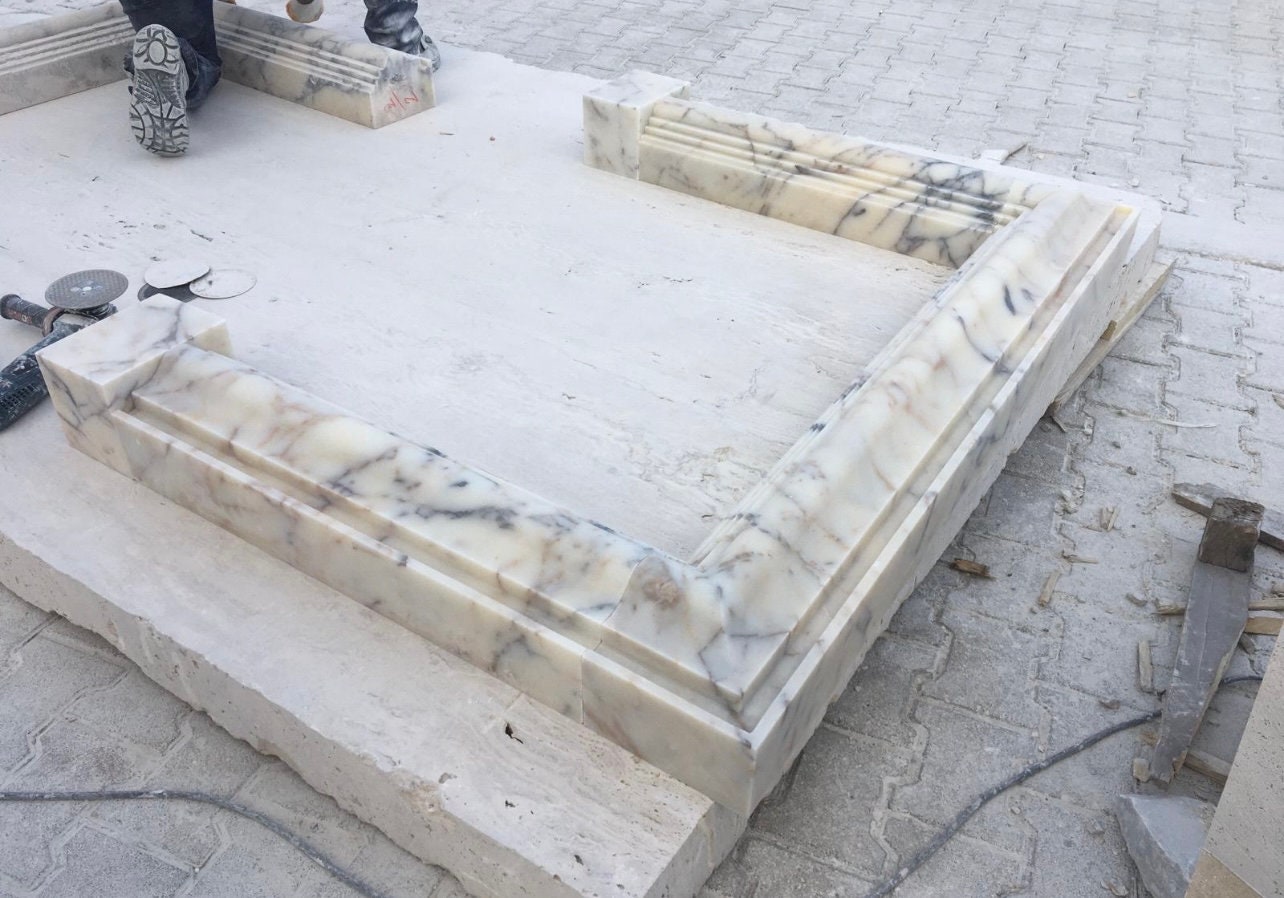 Modern Marble Mantles Custom Made - Etsy