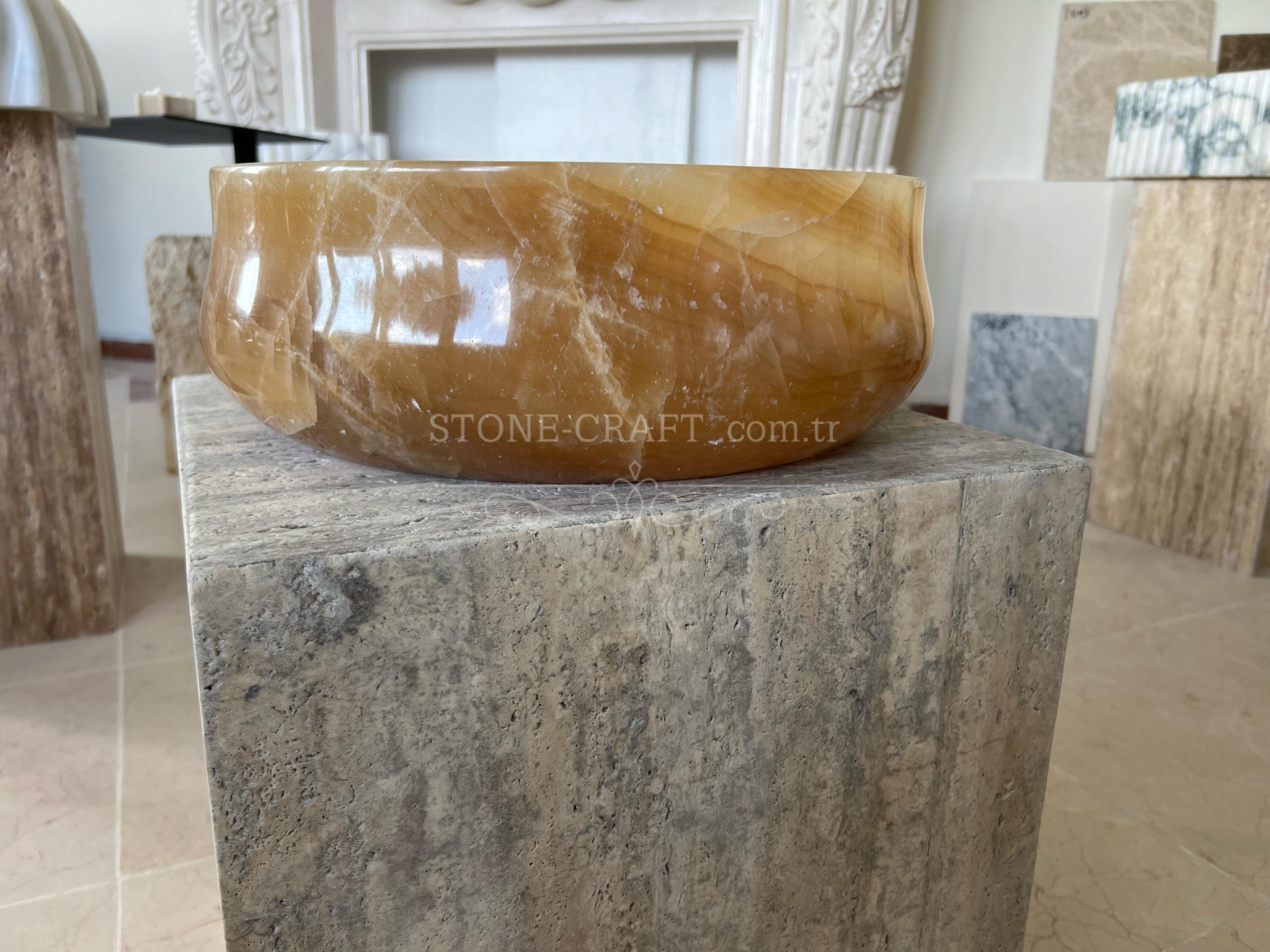 Onyx Sink - Modern Onyx Sink - Marble Sink - Onyx Circular Sink - Red Onyx Sink - Vein Cut Onyx ...