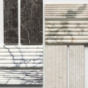 Fluted Marble Wall Tiles: Decorative Elements, Custom Design - Etsy