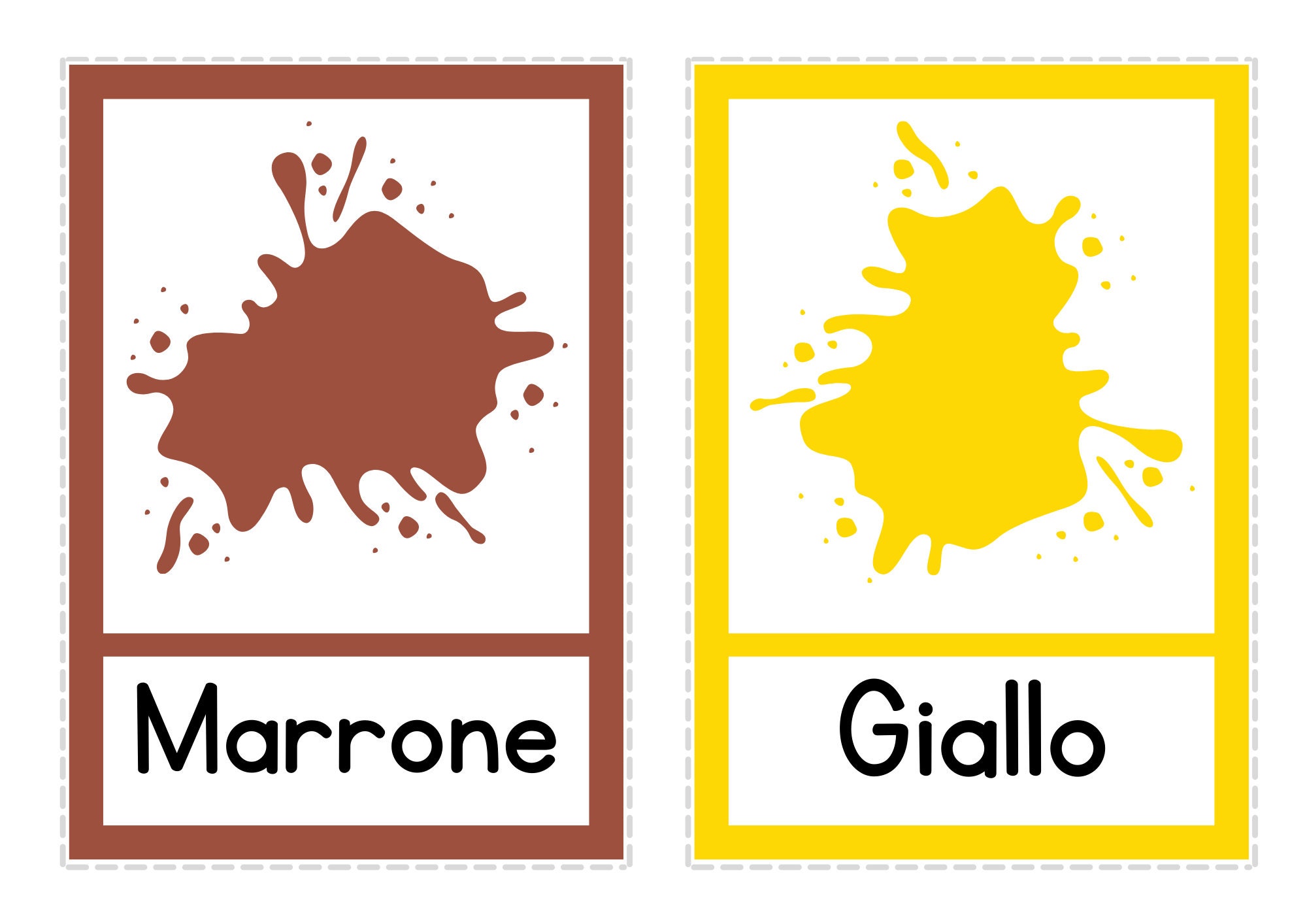 ITA Color Learning Cards - Etsy