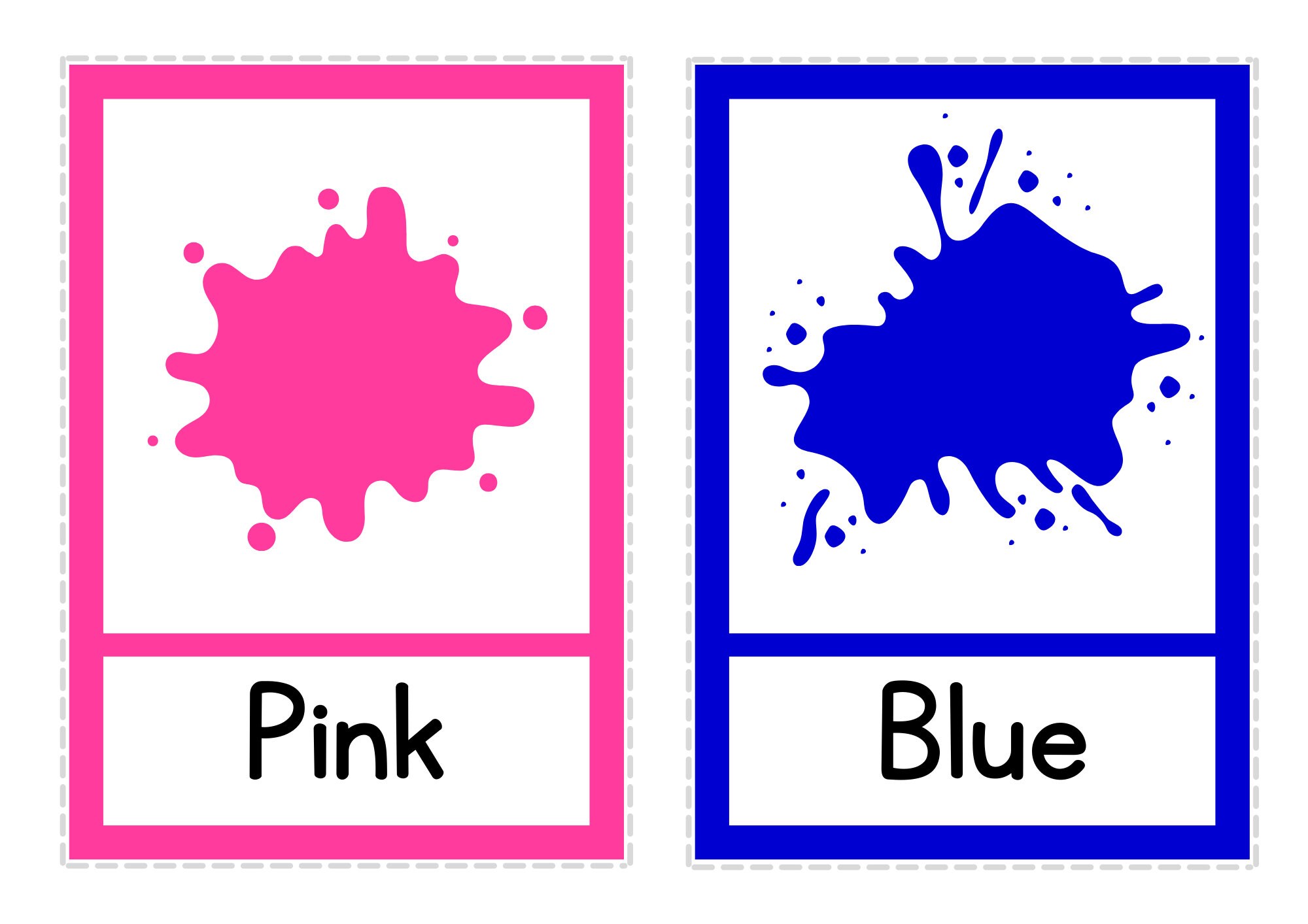 Colors Flashcards - Etsy