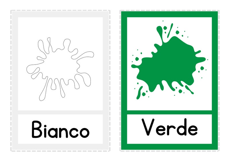 ITA Color Learning Cards - Etsy